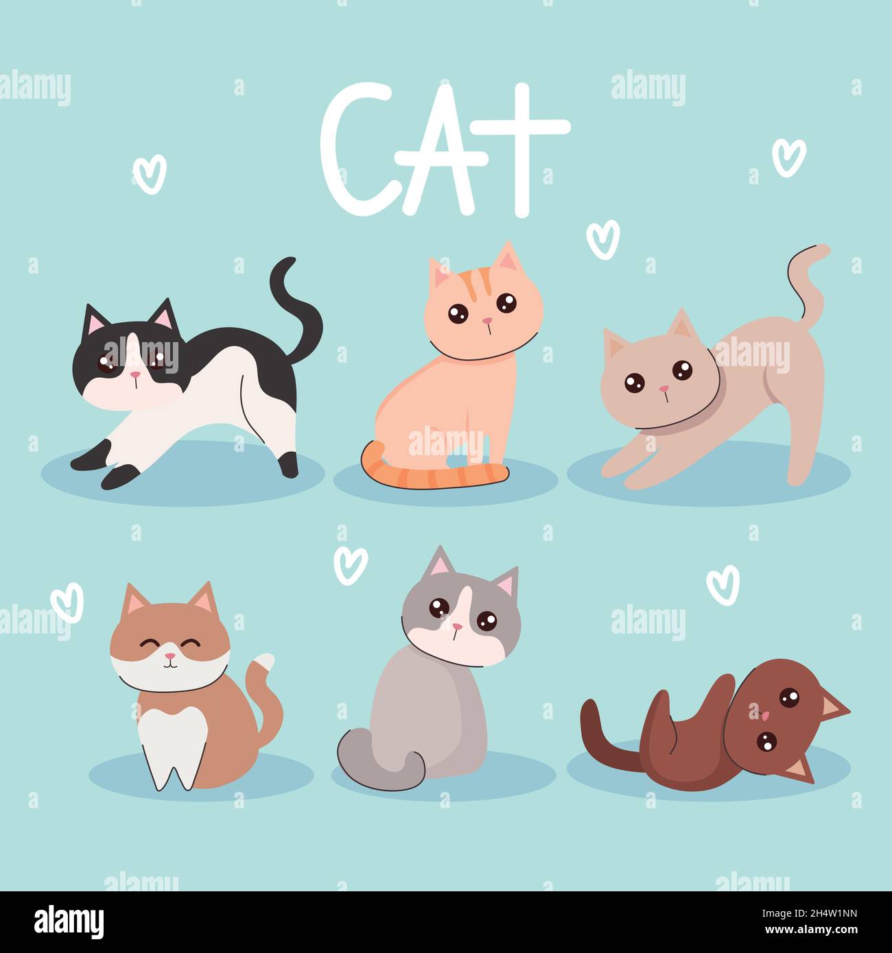 banner with cute cats Stock Vector Image & Art - Alamy