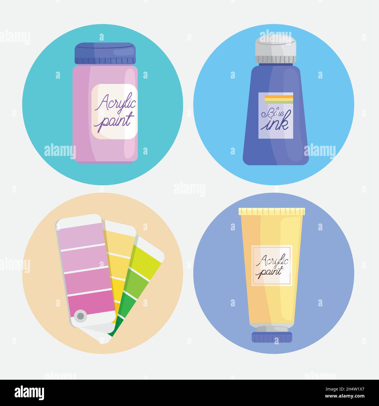 four artist tools icons Stock Vector Image & Art - Alamy