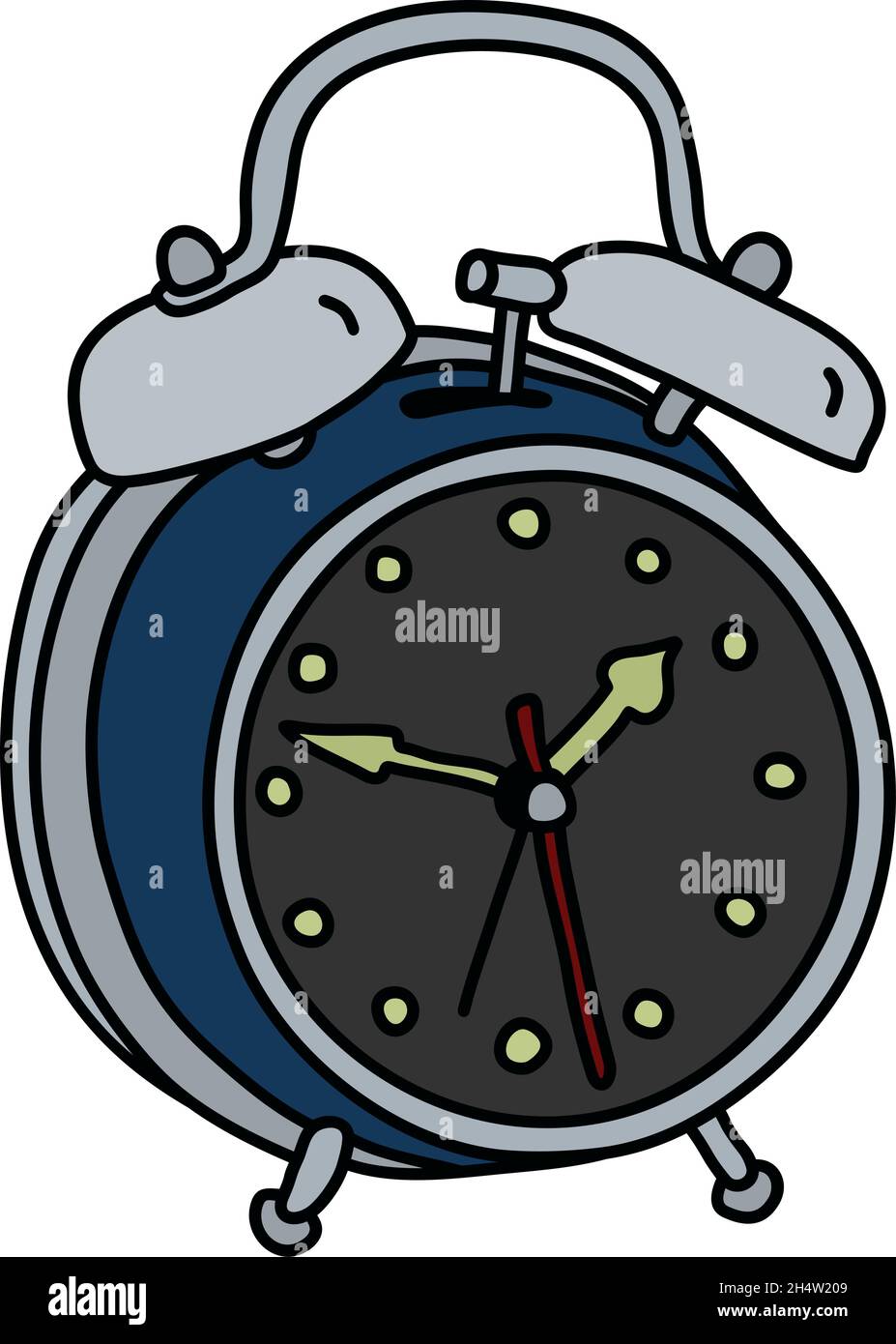 The vector illustration of an old alarm clock Stock Vector Image & Art ...