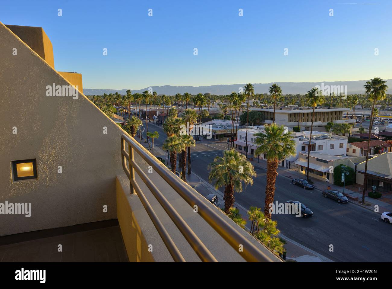 A beautiful spring day at the Hyatt hotel in Palm Springs, CA Stock ...