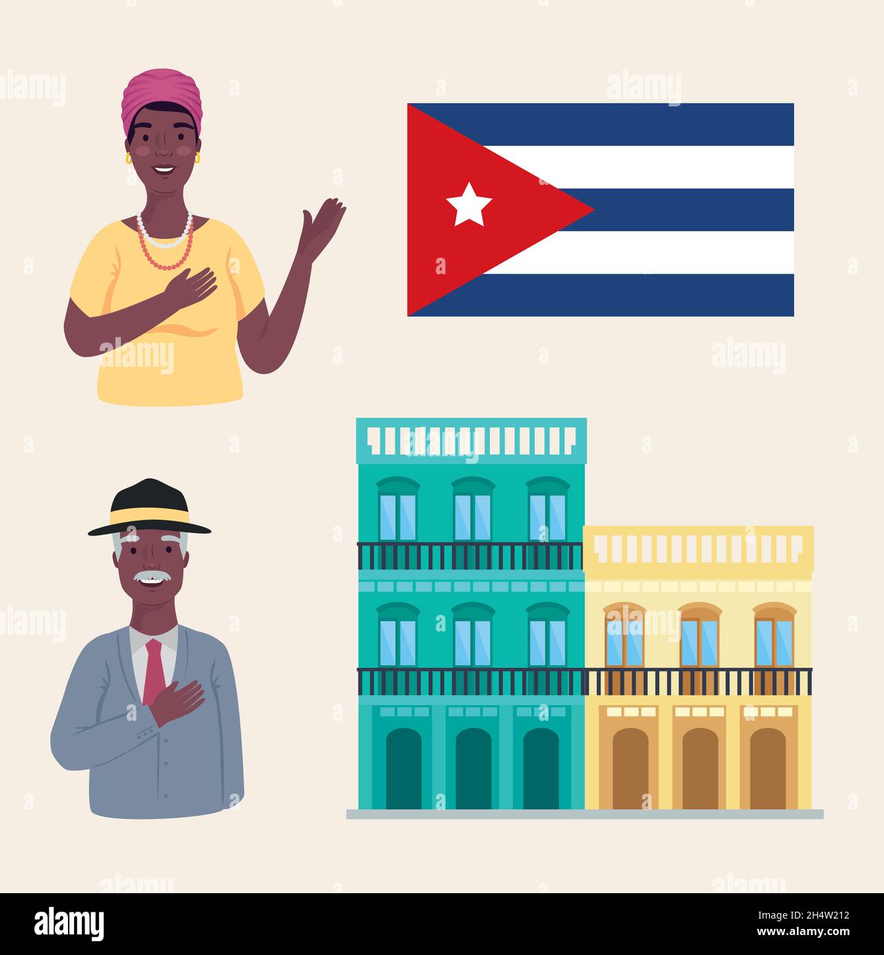 four cuba country icons Stock Vector Image & Art - Alamy