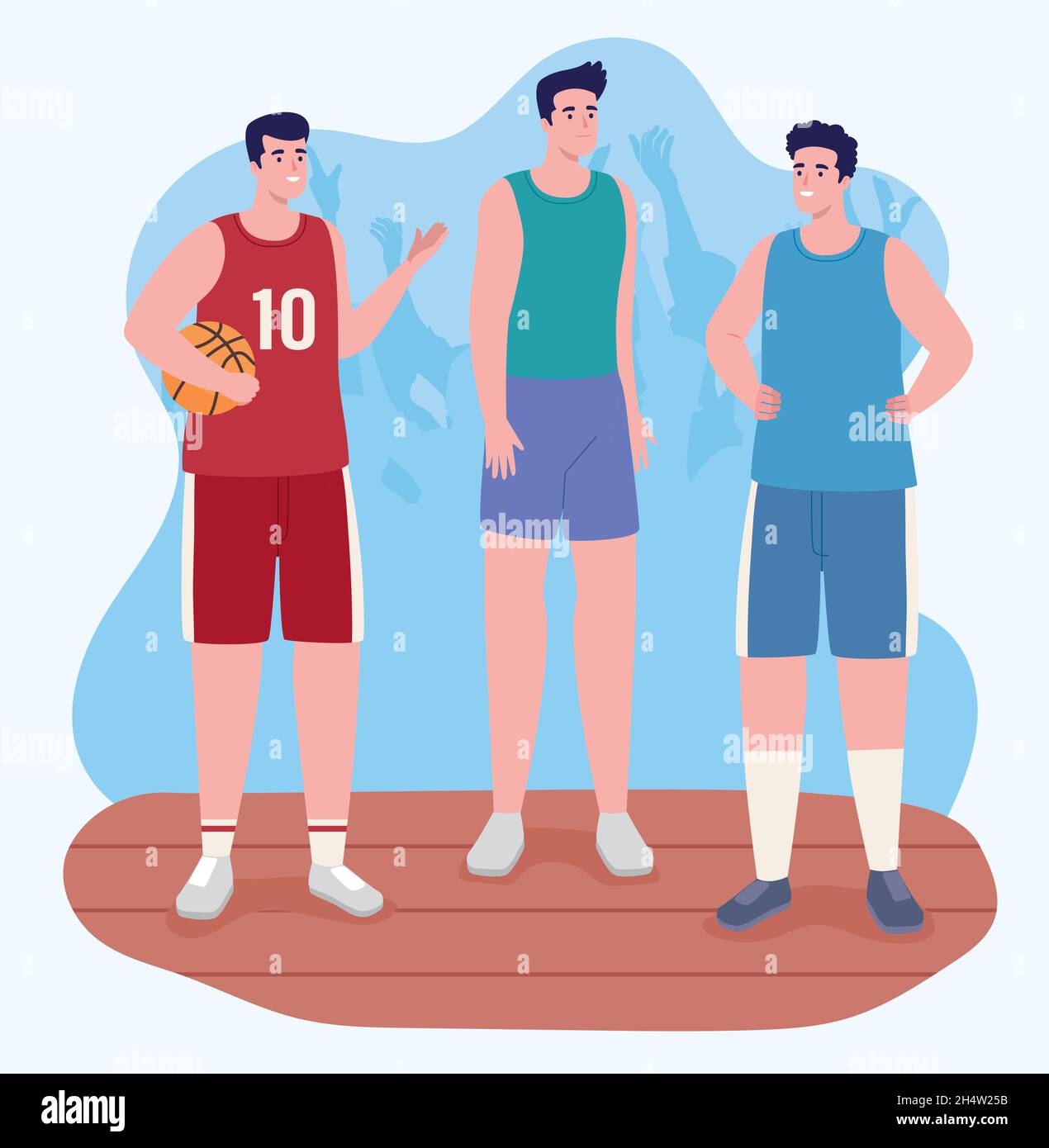 three athletes sporters characters Stock Vector Image & Art - Alamy