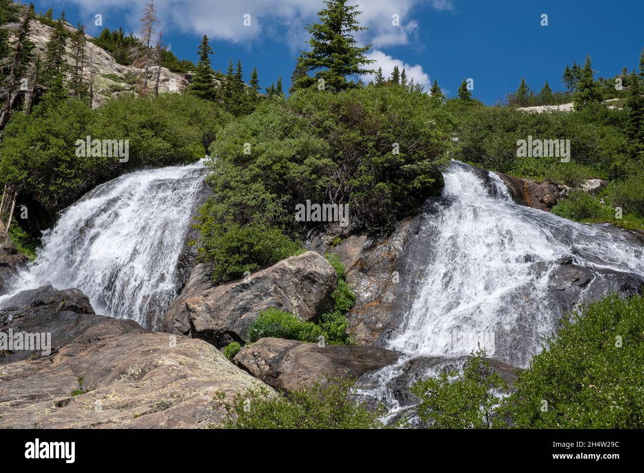 McCullough Gulch Trail Waterfall Trail near Breckenridge, Colorado, USA ...