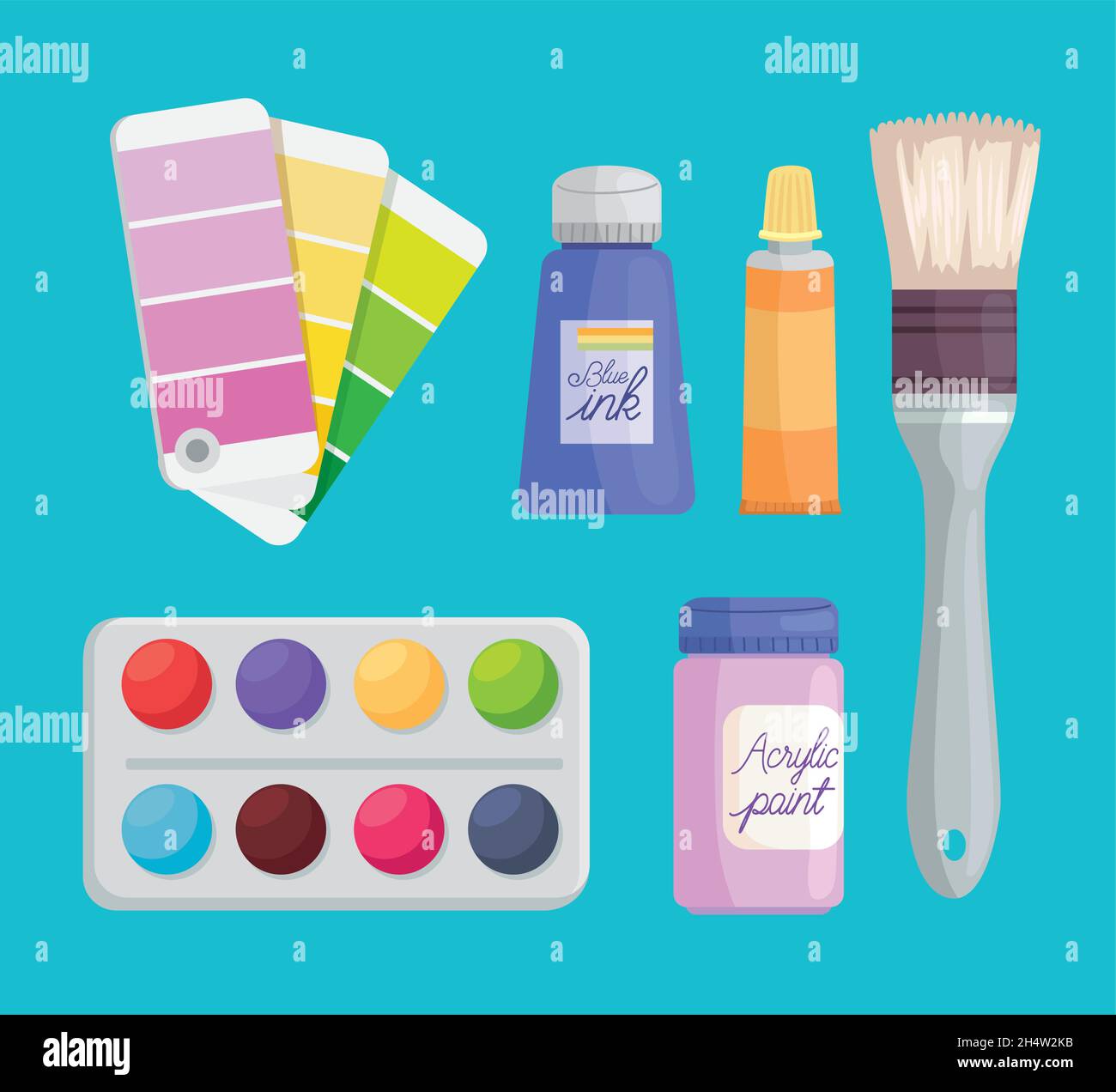 six artist tools icons Stock Vector Image & Art - Alamy