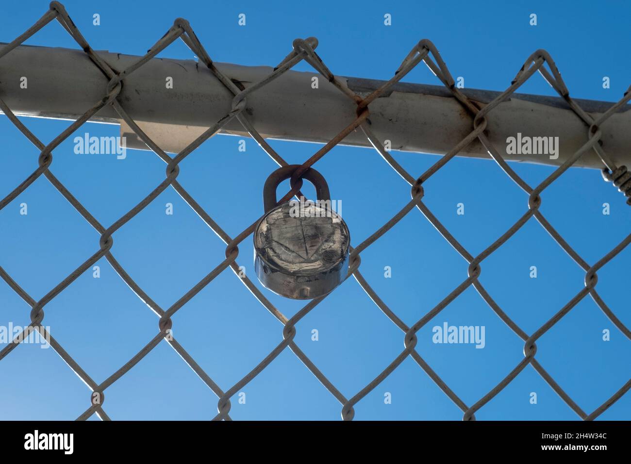 Love Lock on bridge fence Stock Photo - Alamy