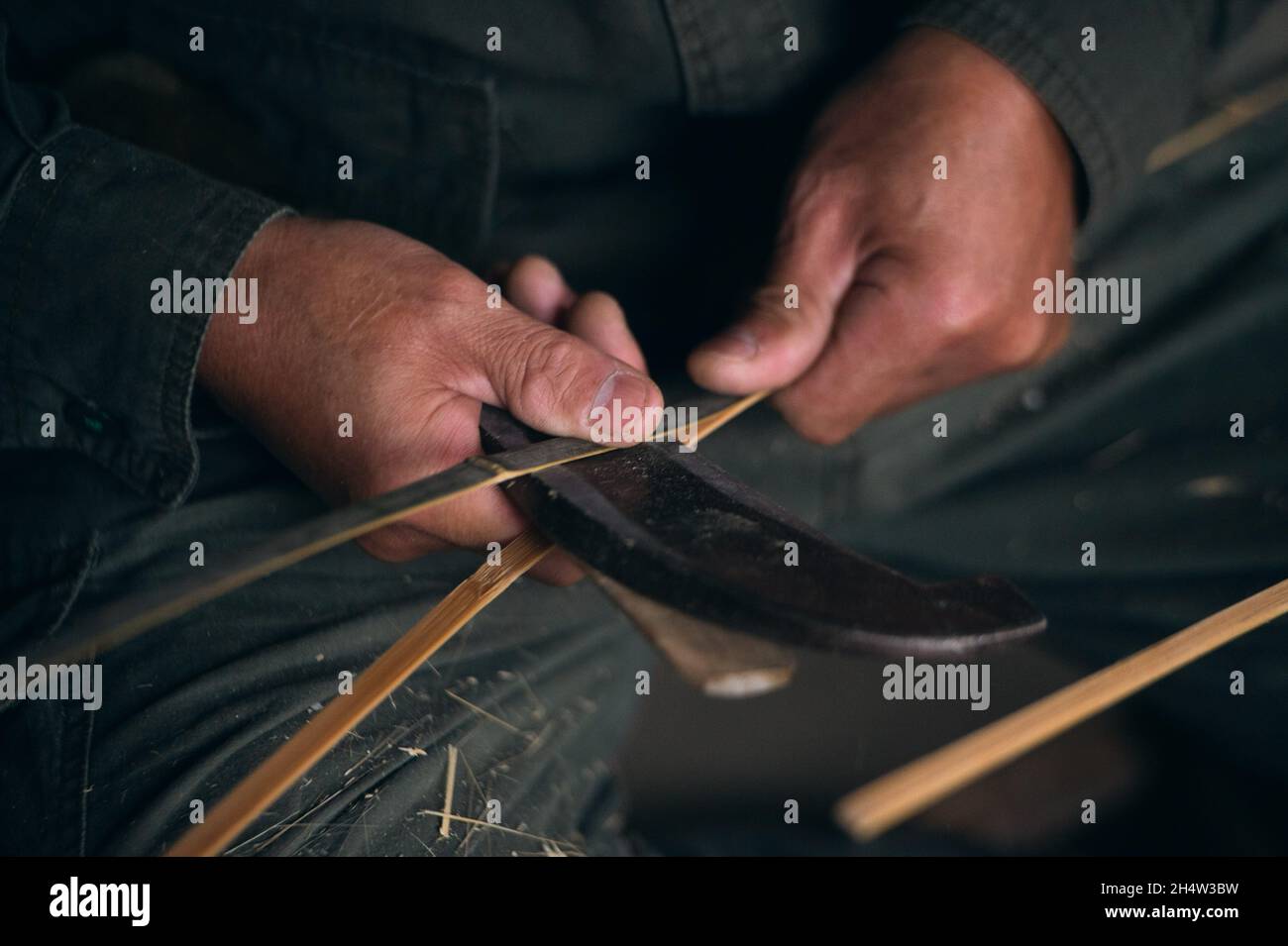 (211105) -- HANGZHOU, Nov. 5, 2021 (Xinhua) -- Pan Yunfeng processes ...