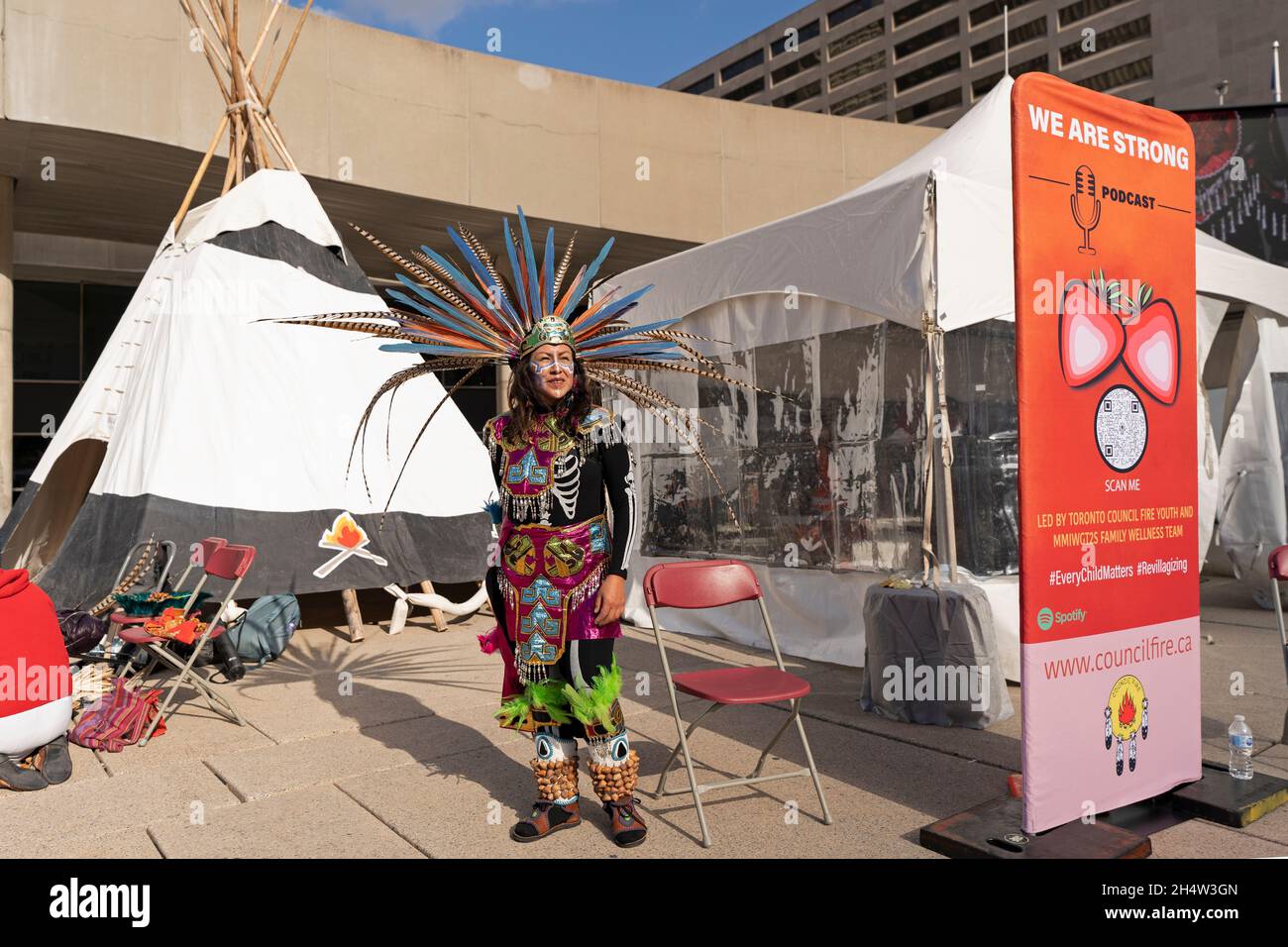 Indigenous Female, Aztec Dancer at the Indigenous Legacy Gathering, on ...