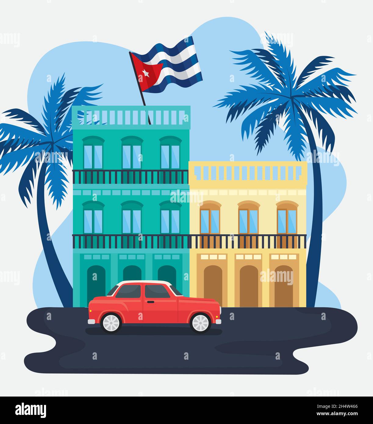 cuba street scene Stock Vector Image & Art - Alamy