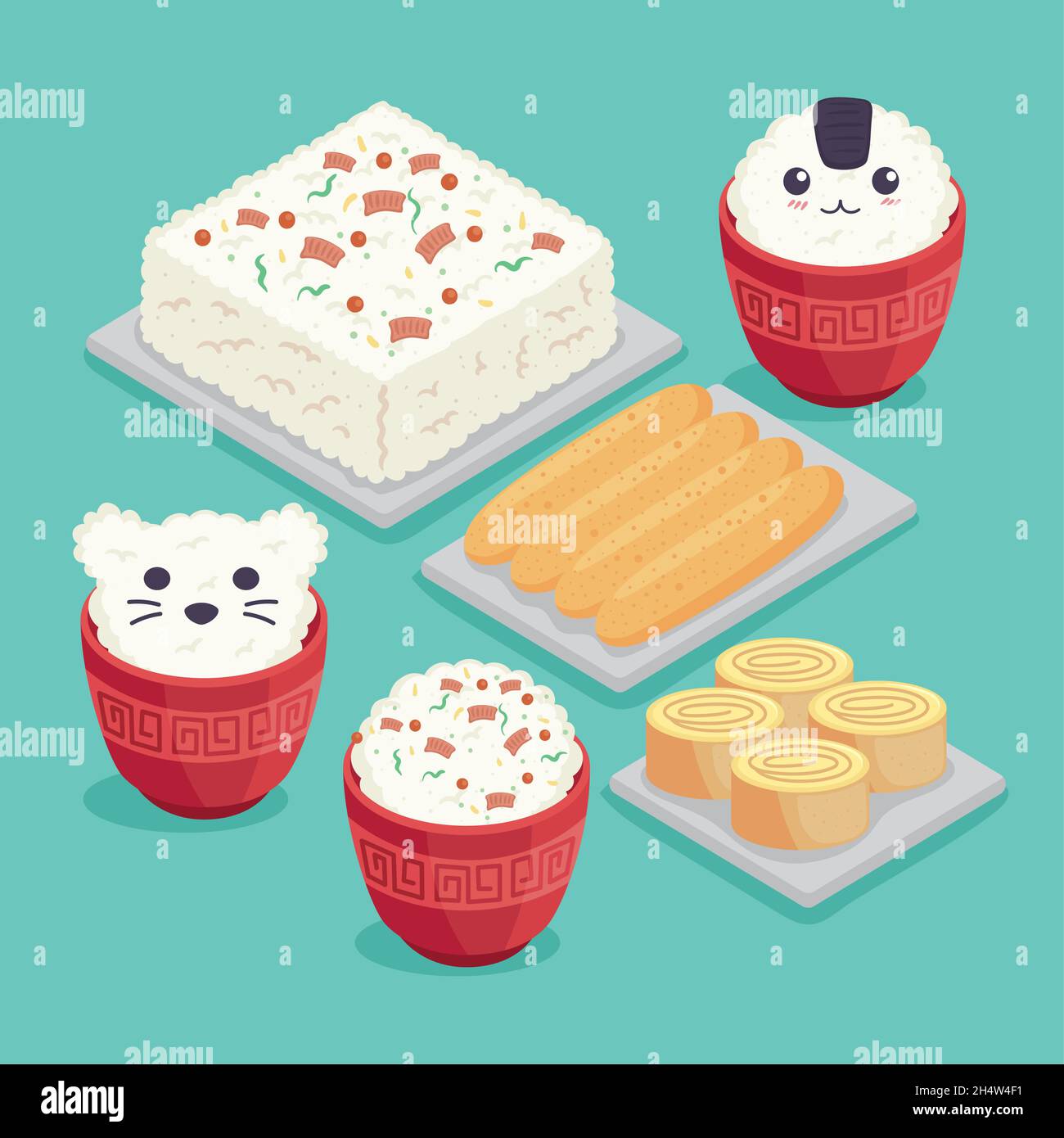 six bento box icons Stock Vector Image & Art - Alamy