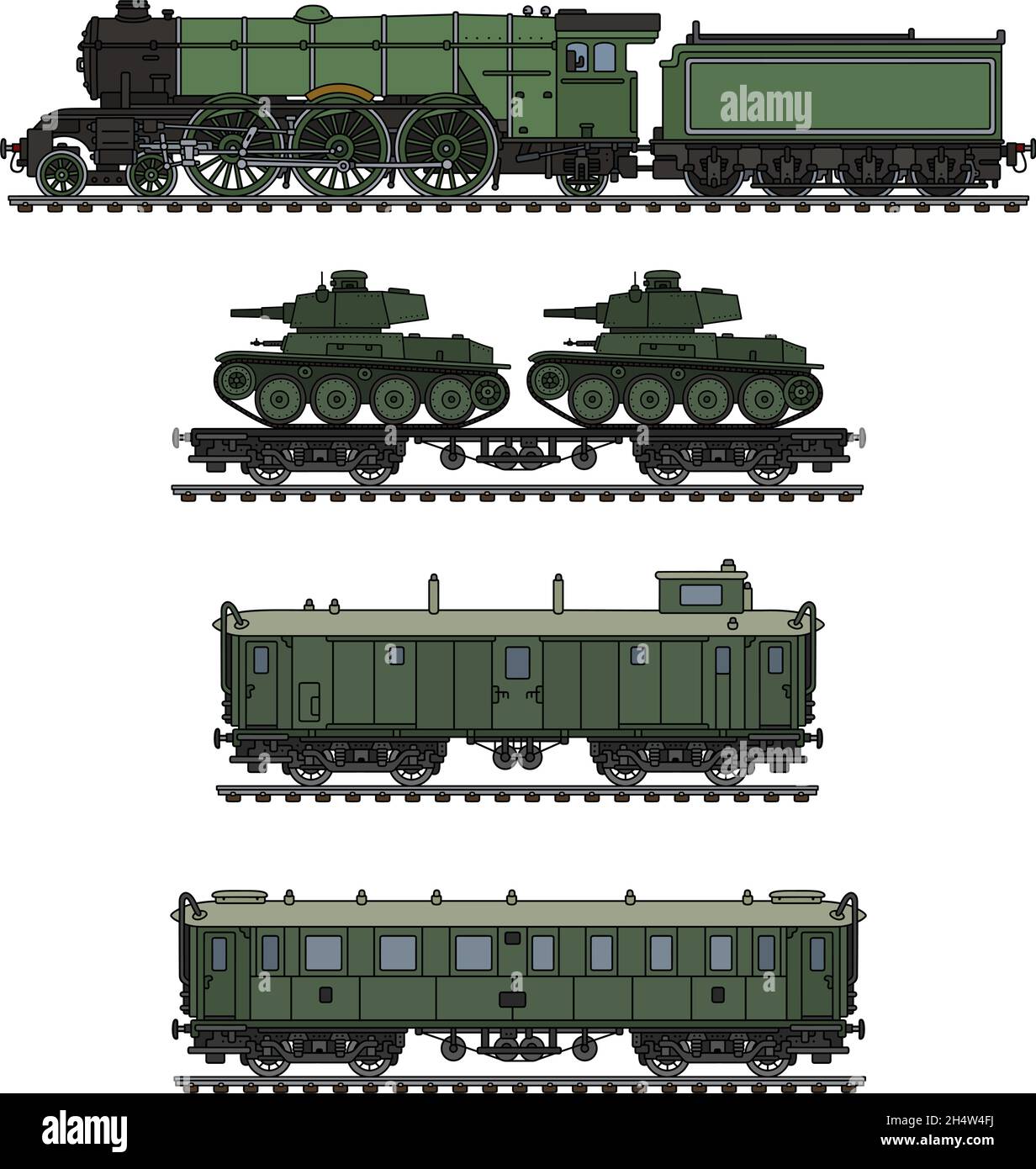 Armored rail car Stock Vector Images - Alamy