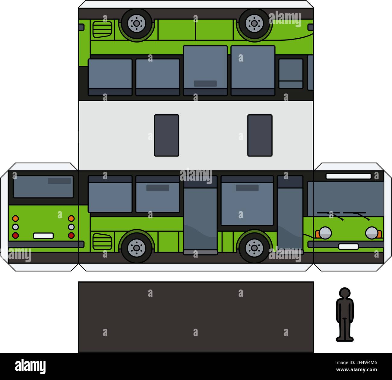 Black Paper Bus Profile For UK Paper Buses And Coaches