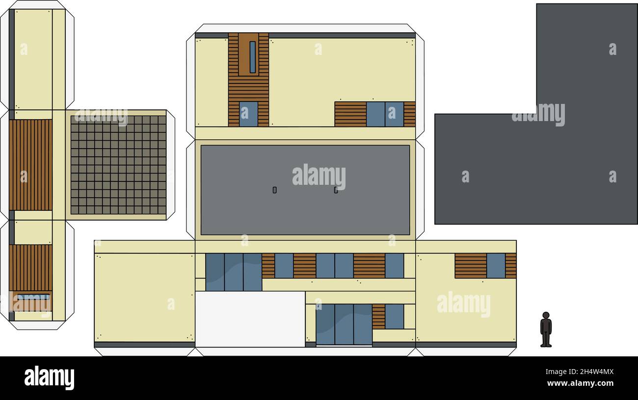 Model white paper house Stock Vector Images - Alamy