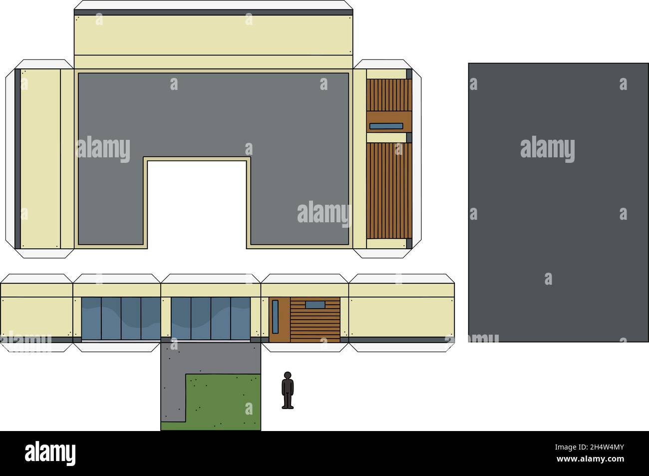 Model white paper house Stock Vector Images - Alamy