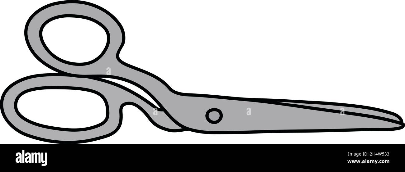 The hand drawing of a steel big scissors Stock Vector Image & Art - Alamy