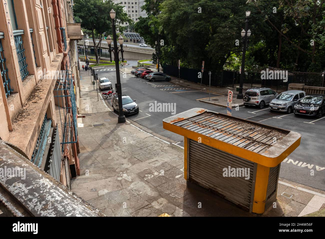 empty street in downtown of Sao Paulo city, Brazil Stock Photo - Alamy