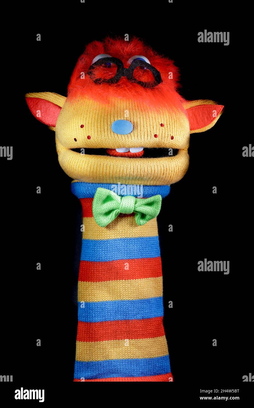 Sock Puppet Isolated Against Black Background Stock Photo - Alamy Sock Puppet Isolated Against Black Background Stock Photo - Alamy