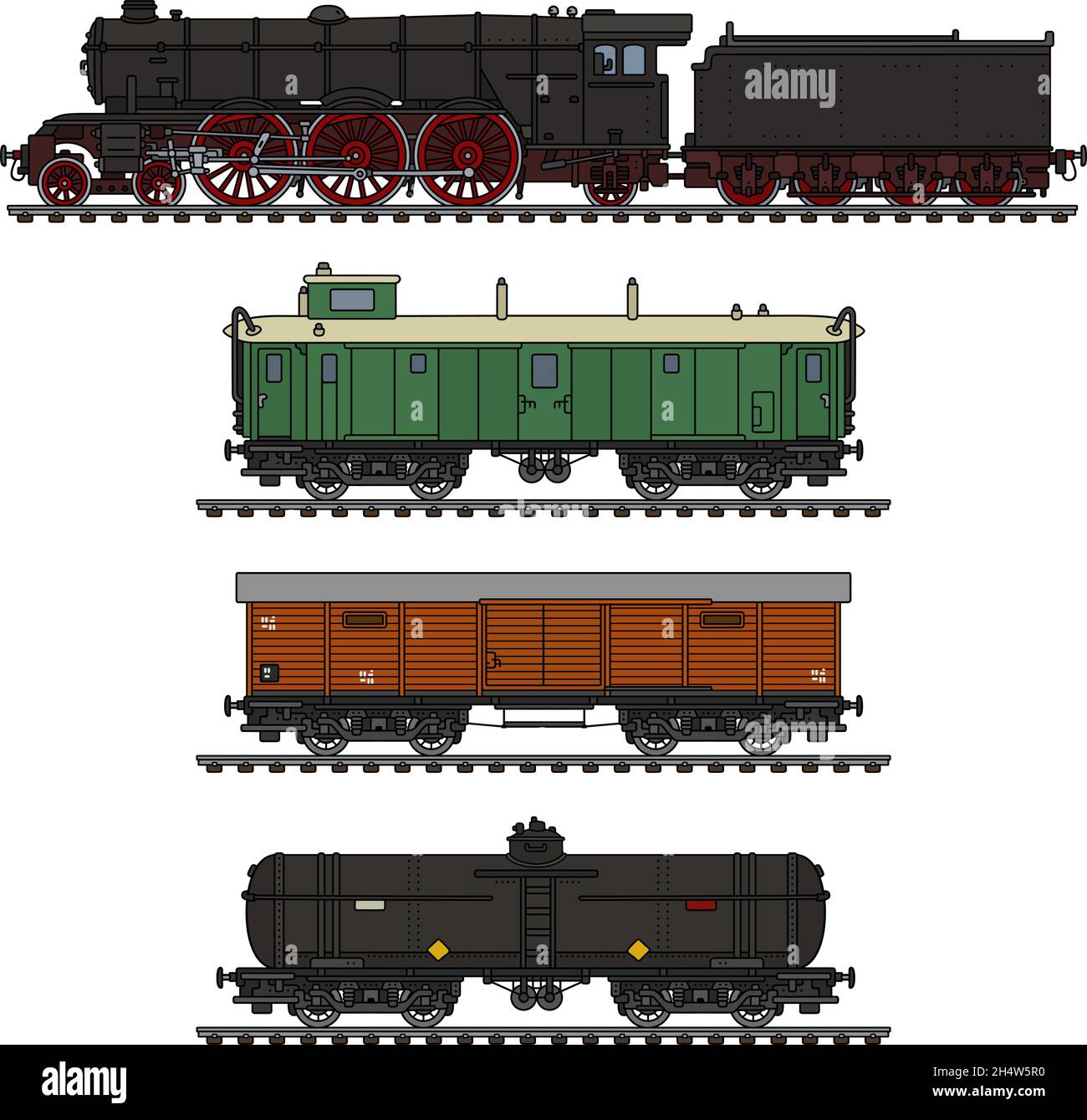 Cargo Train Drawing