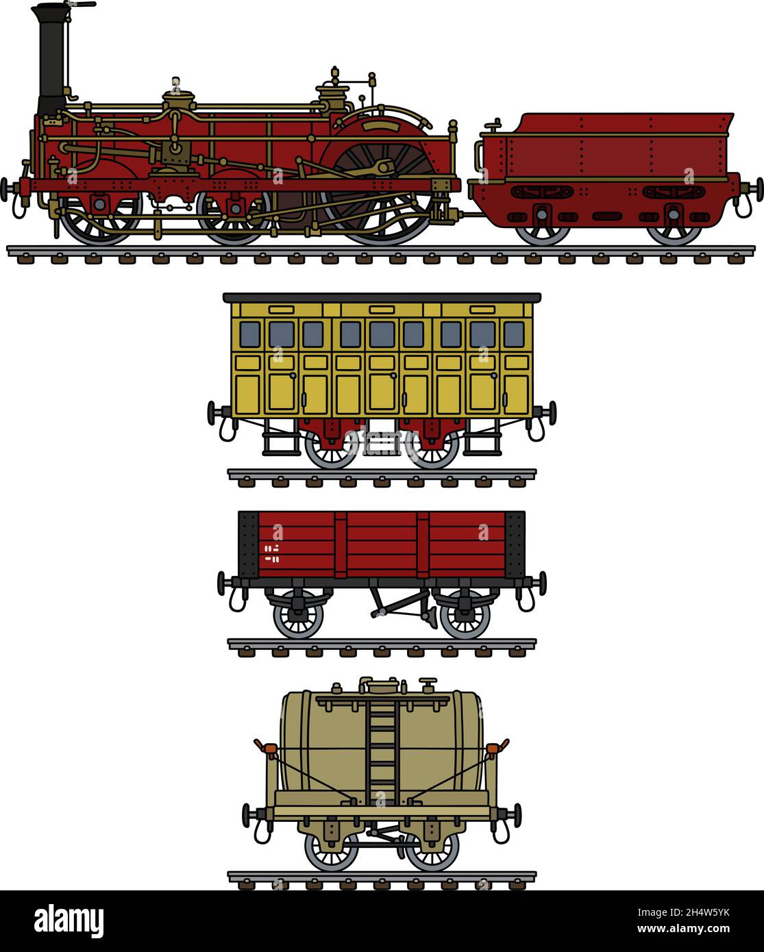 Steam car historical Stock Vector Images - Alamy