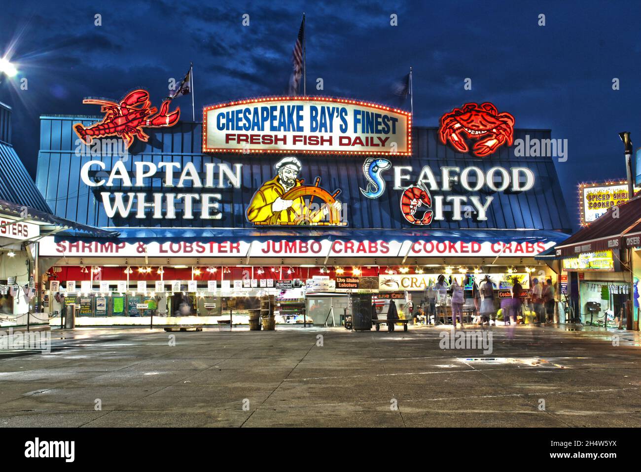 Captain White's Seafood City municipal fish market in Washington, DC ...