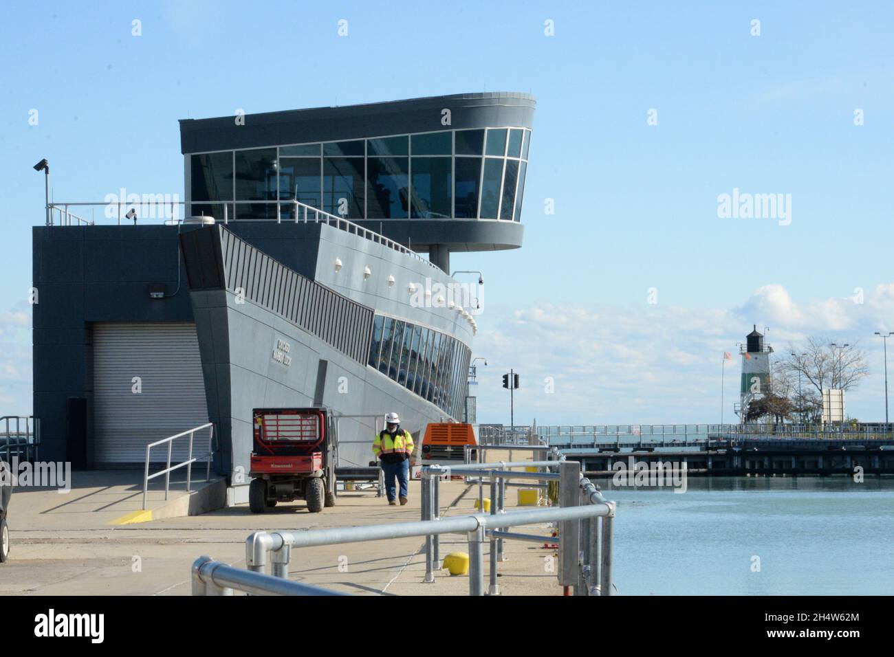 Lockmaster Selwyn Tyrone Valley finishes a long day of work at the ...