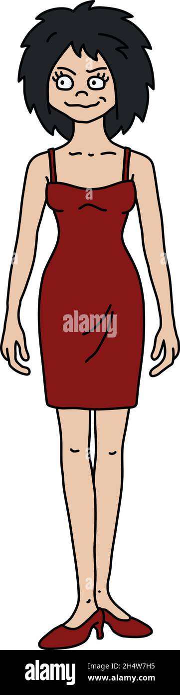 Funny Short Girl Cartoon