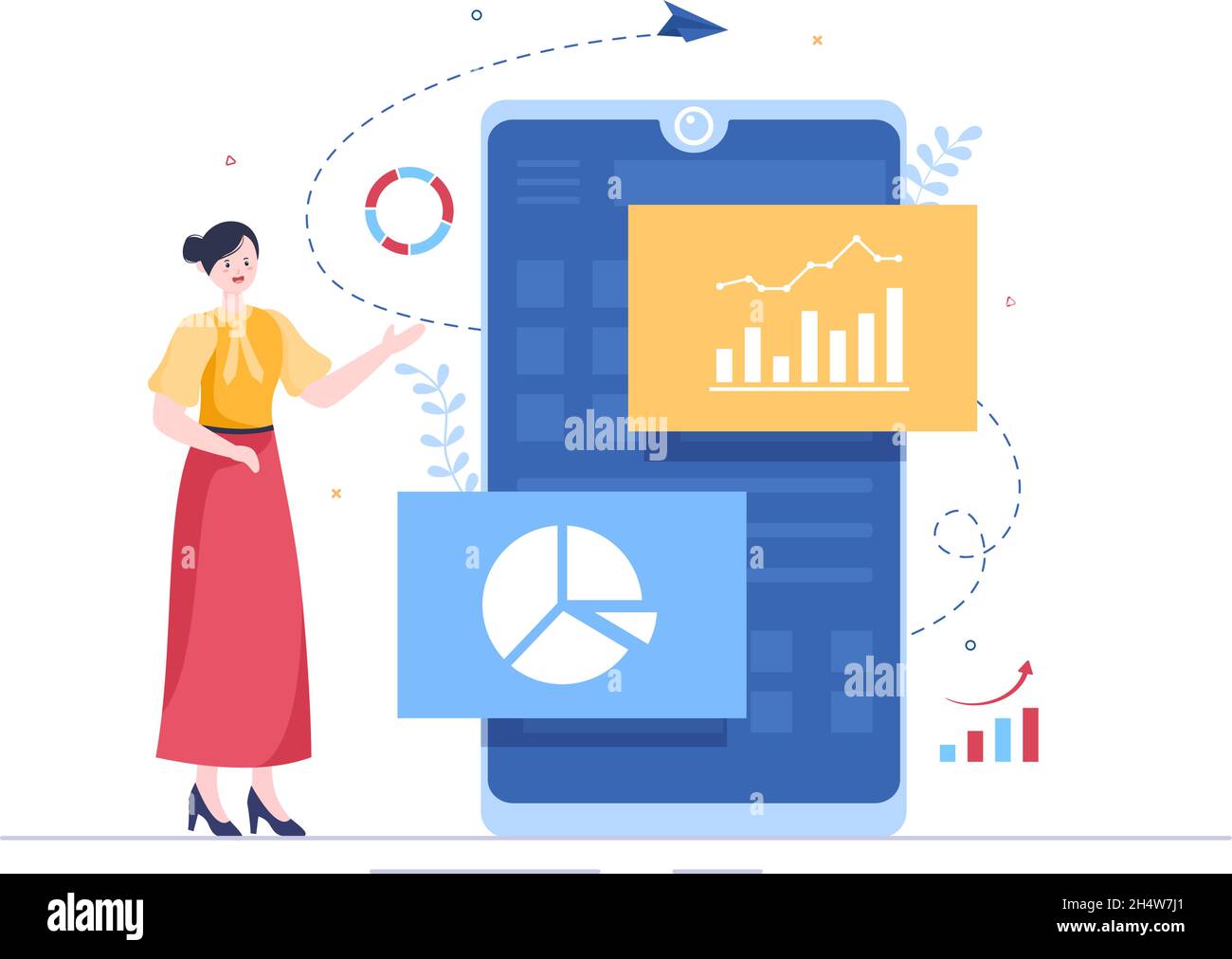 Presentation Marketing Planning Cartoon Vector Illustration ...