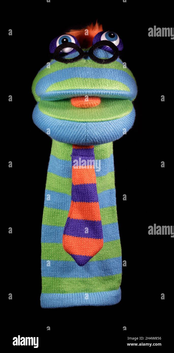 Sock Puppet Isolated Against Black Background Stock Photo - Alamy Sock Puppet Isolated Against Black Background Stock Photo - Alamy