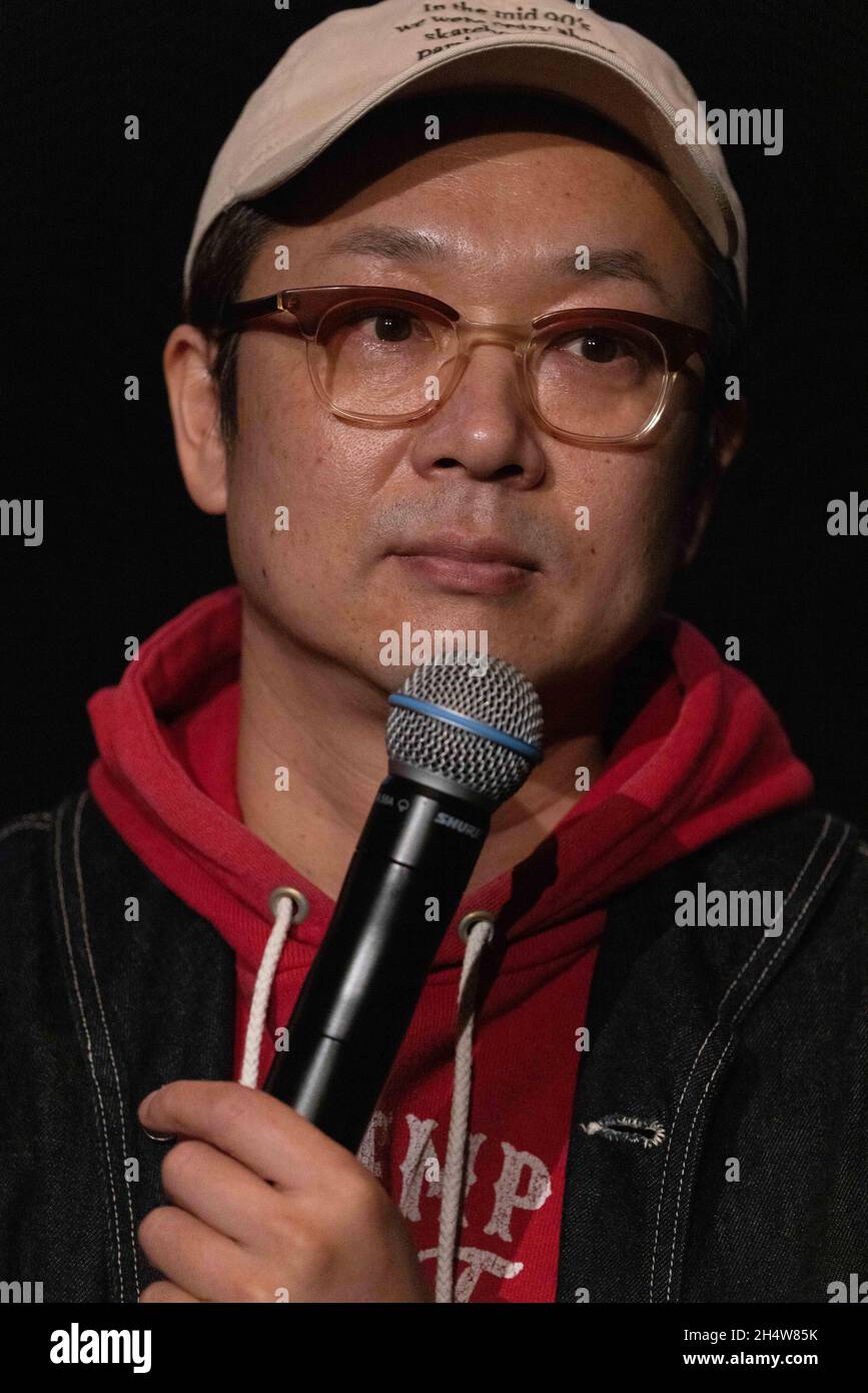 Tokyo, Japan. 04th Nov, 2021. Japanese film director and screenwriter Keisuke Yoshida talks ...
