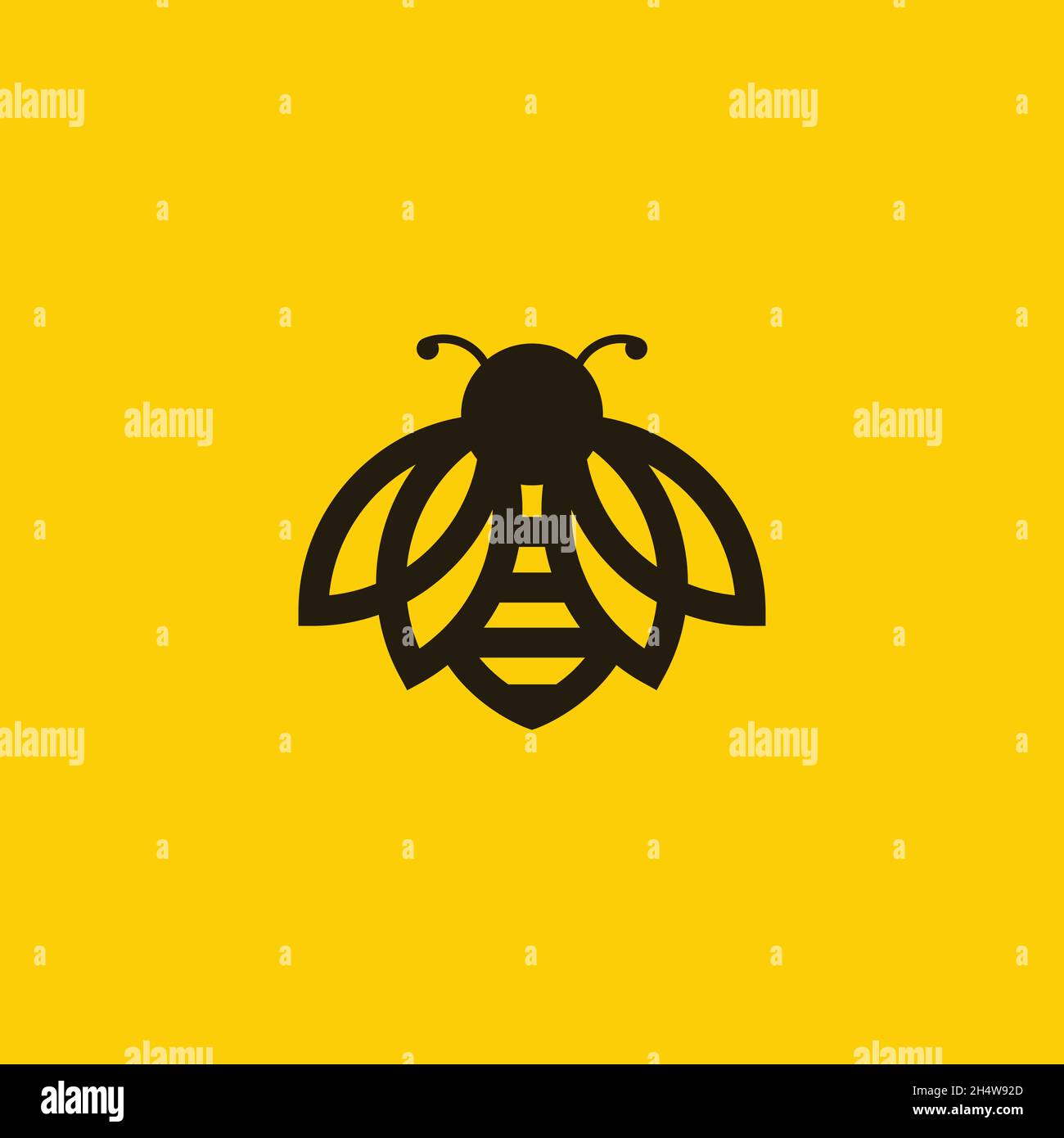 vector design. shape a abstract bee with line style Stock Vector Image ...