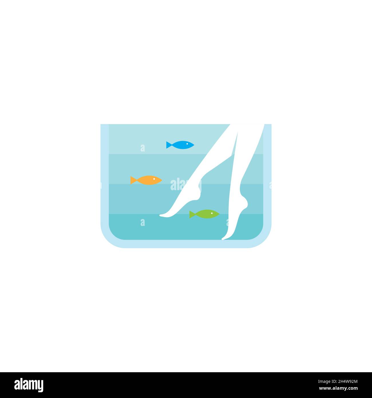 Feet and fish Stock Vector Images - Alamy