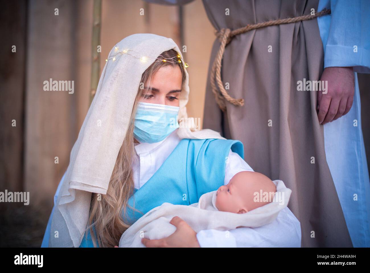 Jesus with mask hi-res stock photography and images - Alamy