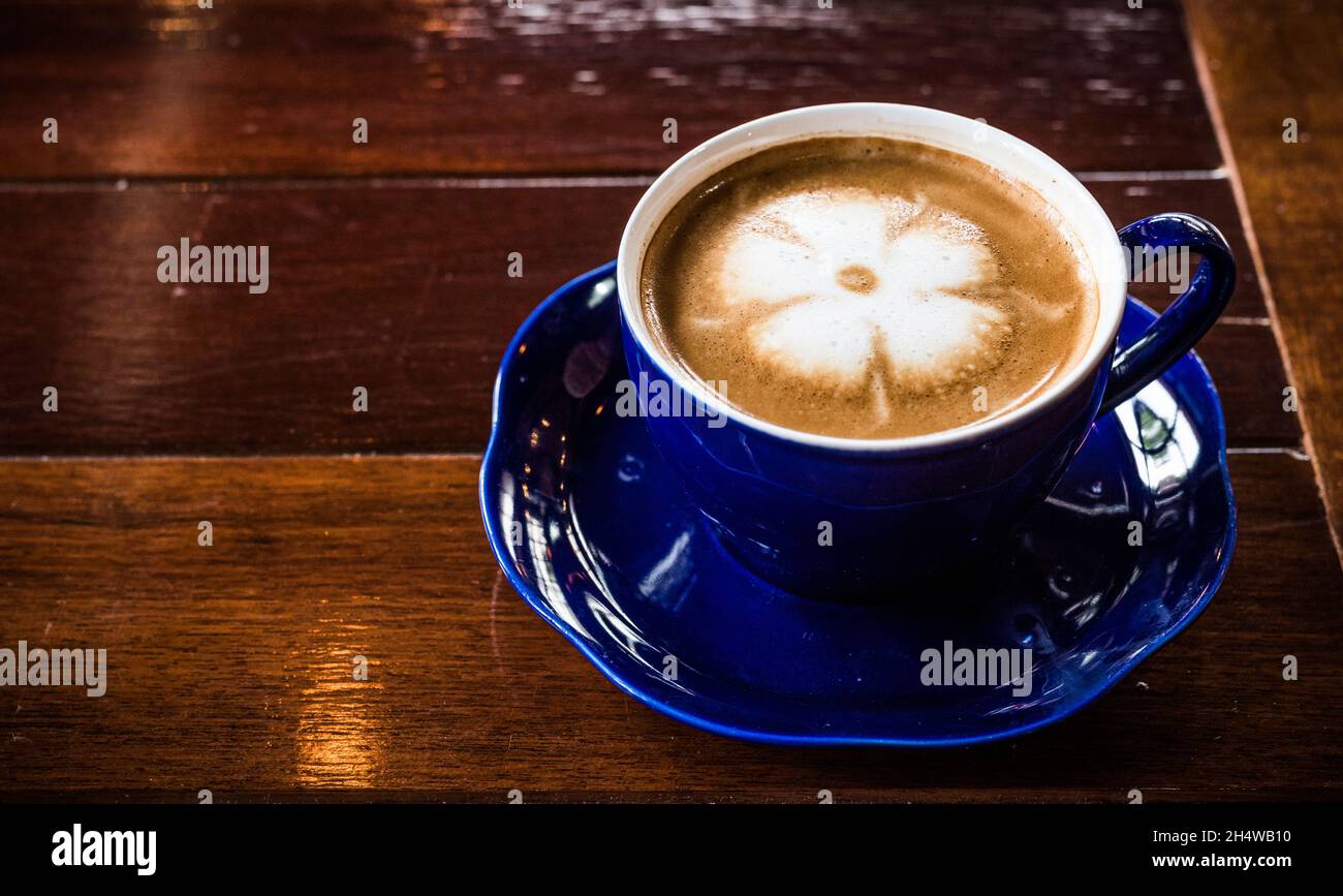 Top view a cup of coffee Stock Photo - Alamy
