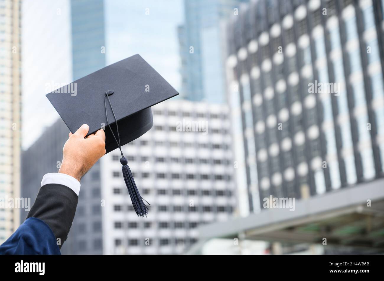 Close up Graduation holding graduation cap education concept Stock ...