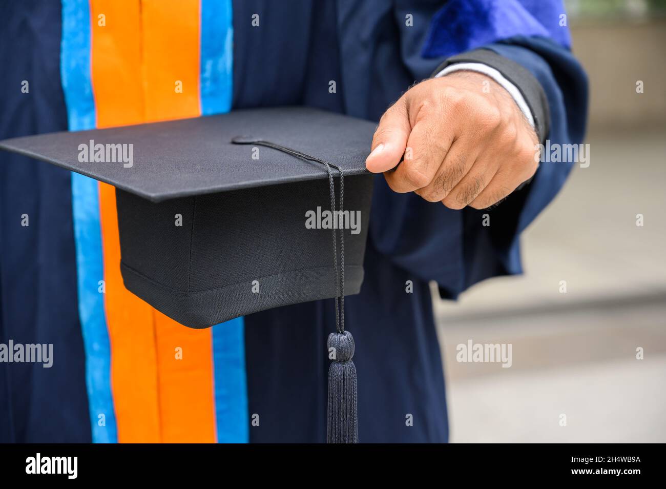 Close up Graduation holding graduation cap education concept Stock ...