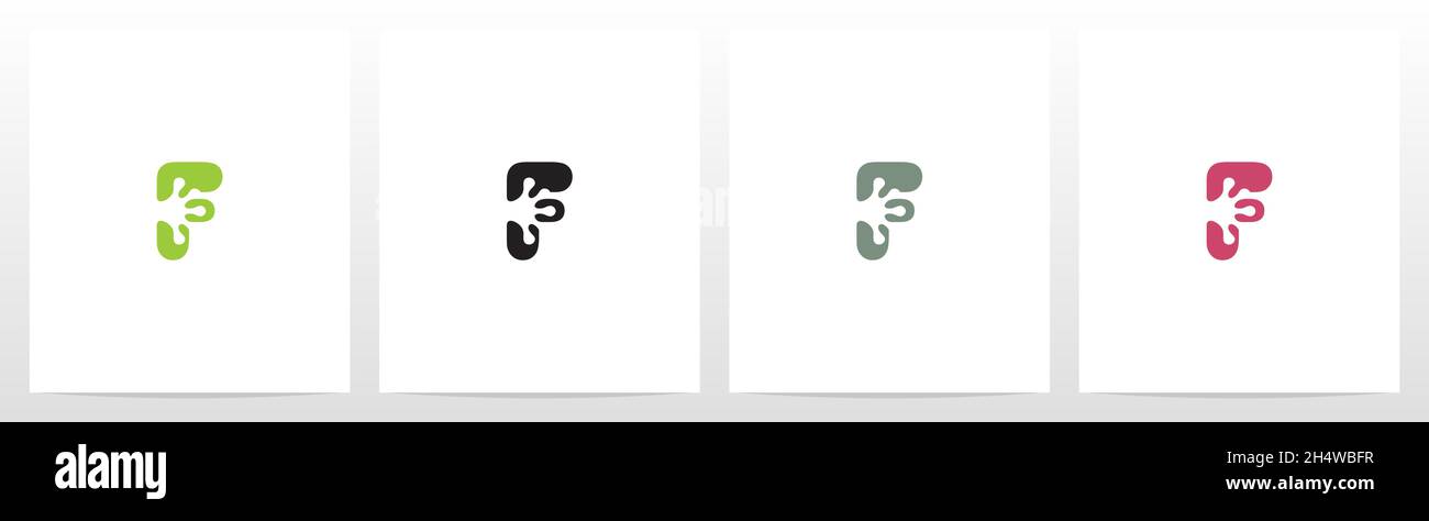 Gecko Feet On Letter Logo Design F Stock Vector Image & Art - Alamy