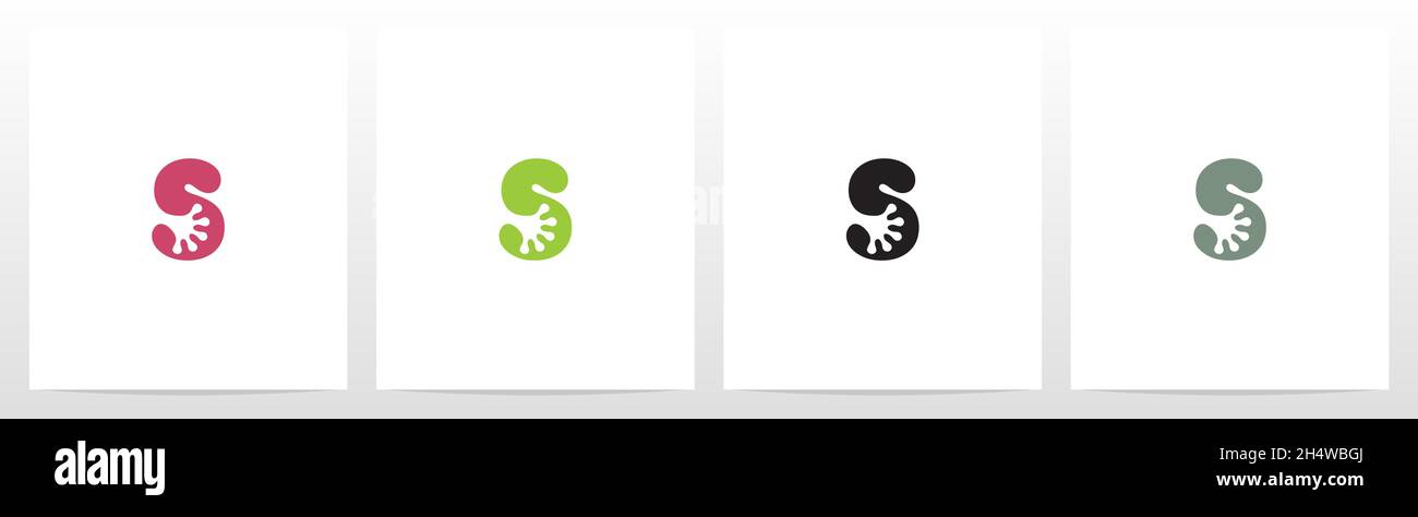 Gecko Feet On Letter Logo Design S Stock Vector Image & Art - Alamy