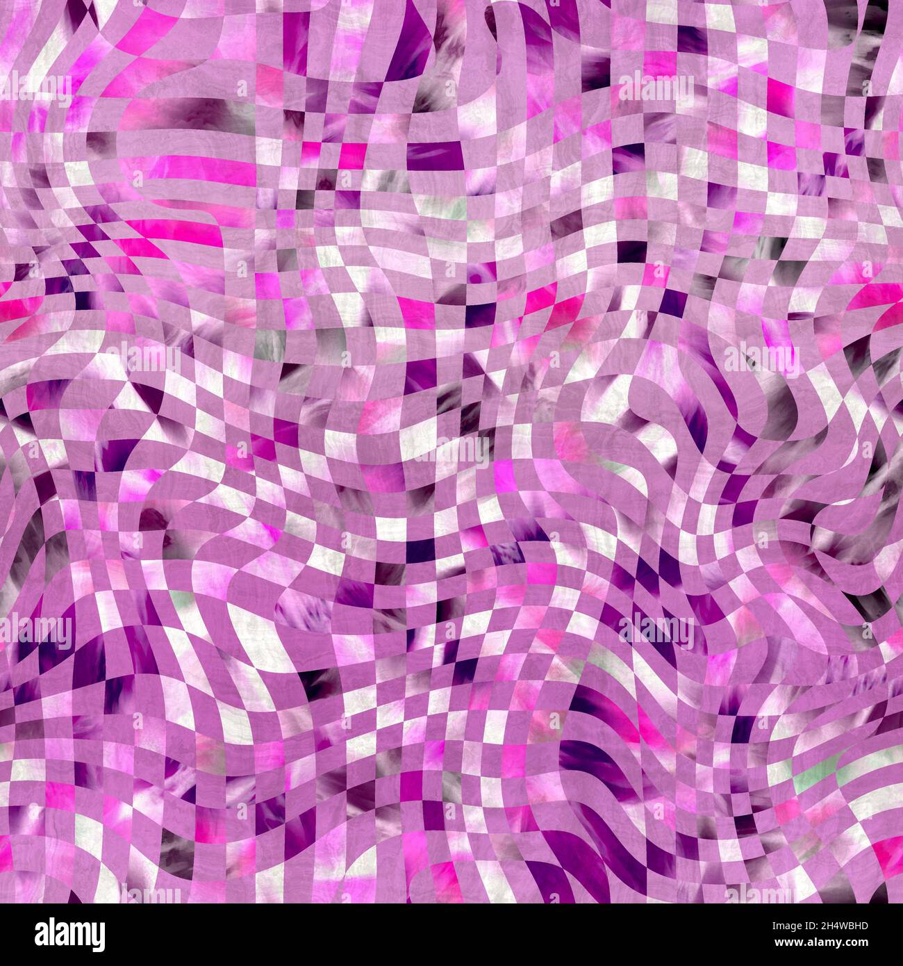 Seamless abstract wavy distorted check pattern for print Stock Photo ...