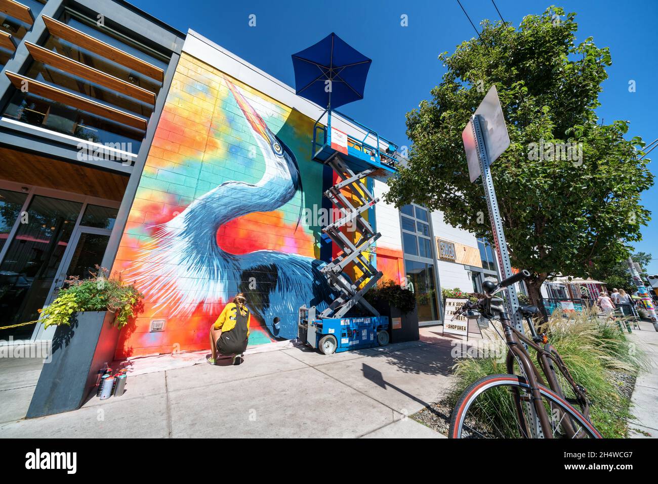 Mural artworks at RiNo art district in Denver, Colorado, USA Stock ...