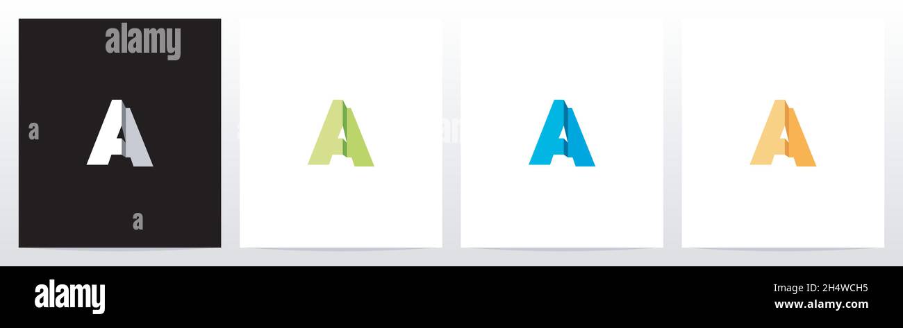 Folded Letter Logo Design A Stock Vector Image & Art - Alamy