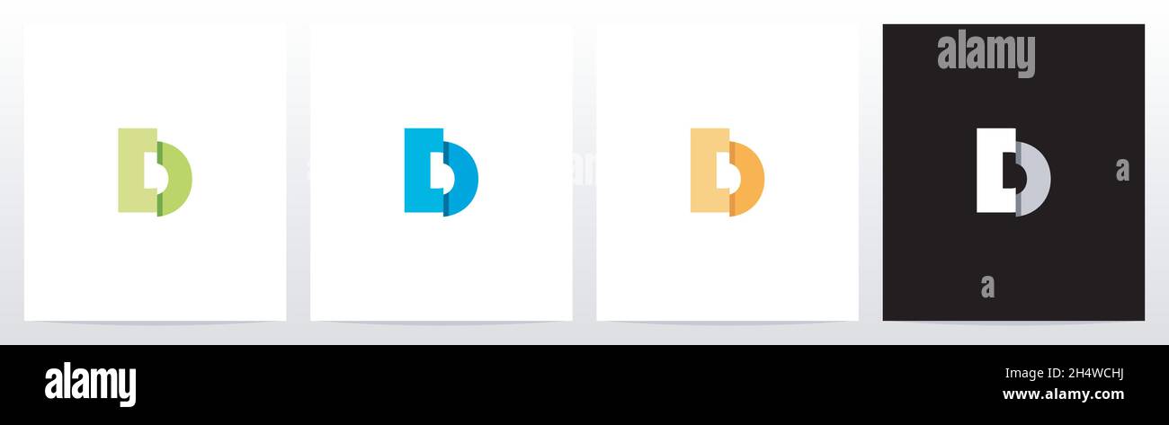 Folded Letter Logo Design D Stock Vector Image & Art - Alamy