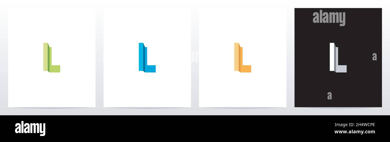 Folded Letter Logo Design L Stock Vector Image & Art - Alamy