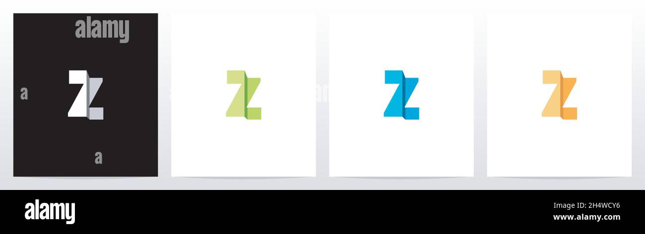 Folded Letter Logo Design Z Stock Vector Image & Art - Alamy