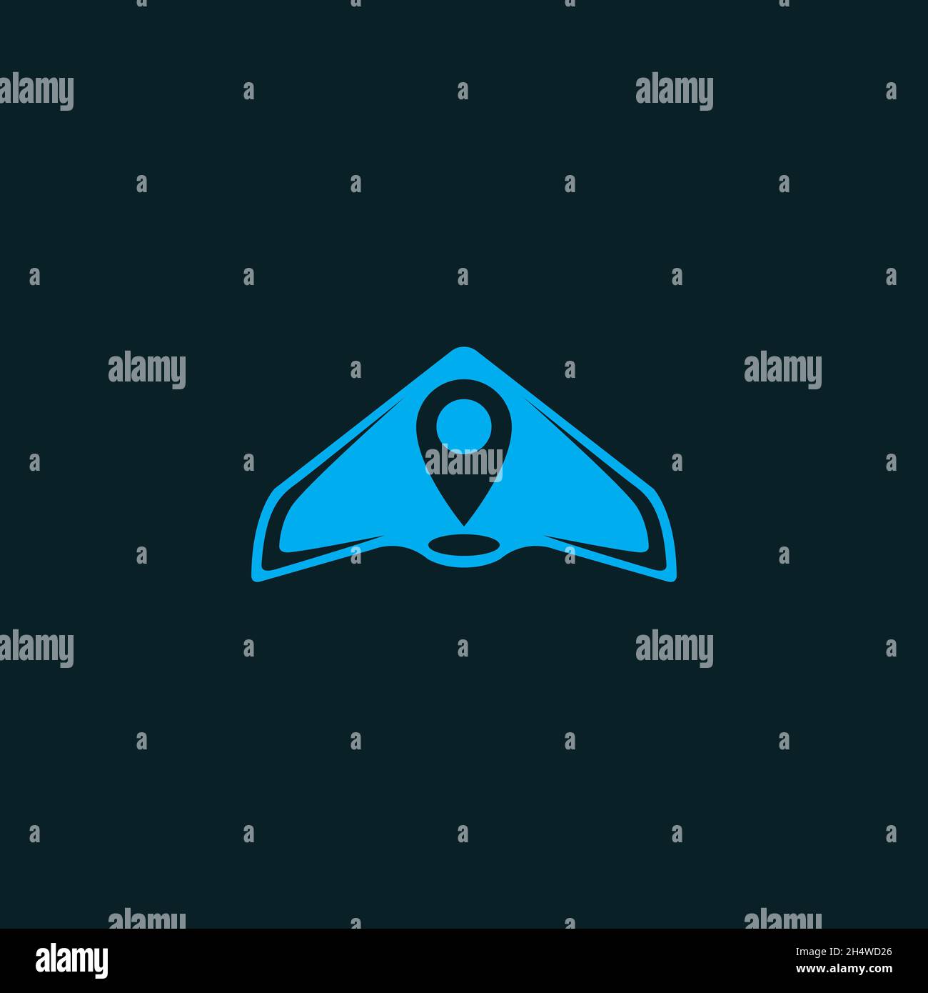 vector design. logo shape a combination of plane and navigation logo ...