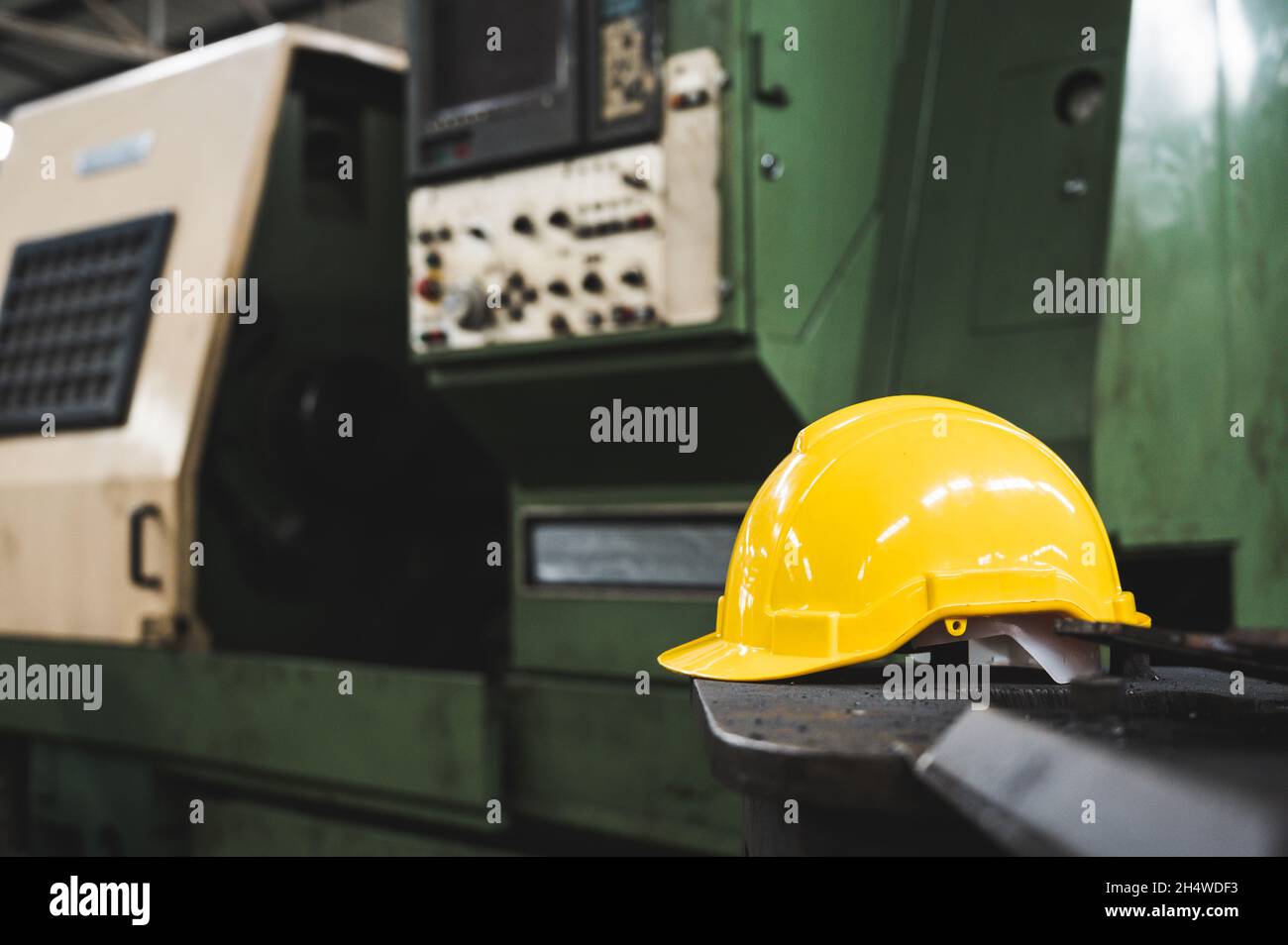 Safety helmets in the industrial. Warehouse worker hard hat Stock Photo ...