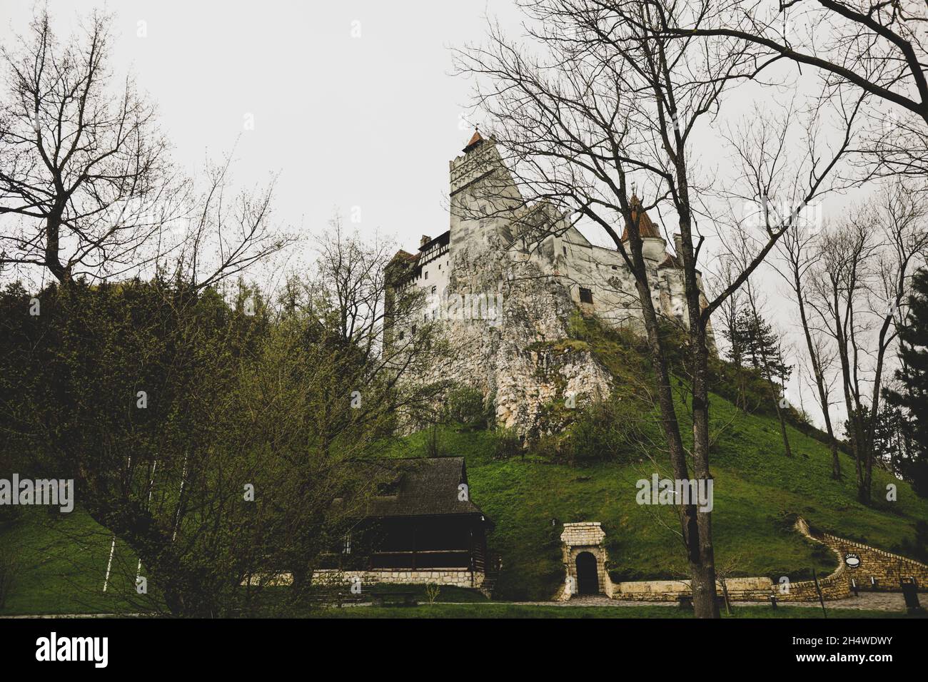 Bran, Romania - May 8, 2021: The Bran Castle, known also as Dracula’s ...