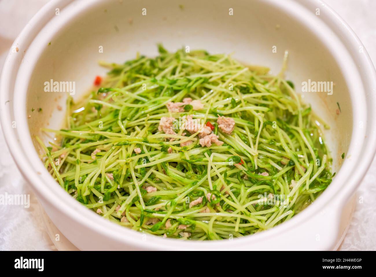 A delicious Chinese dish, stir-fried green bean sprouts Stock Photo - Alamy