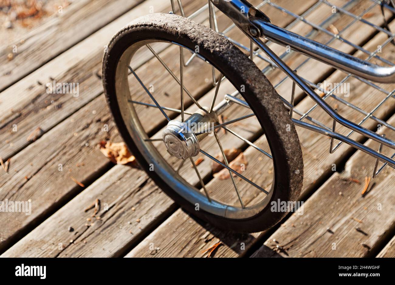 wheels for a stroller and fall on the ground Stock Photo - Alamy