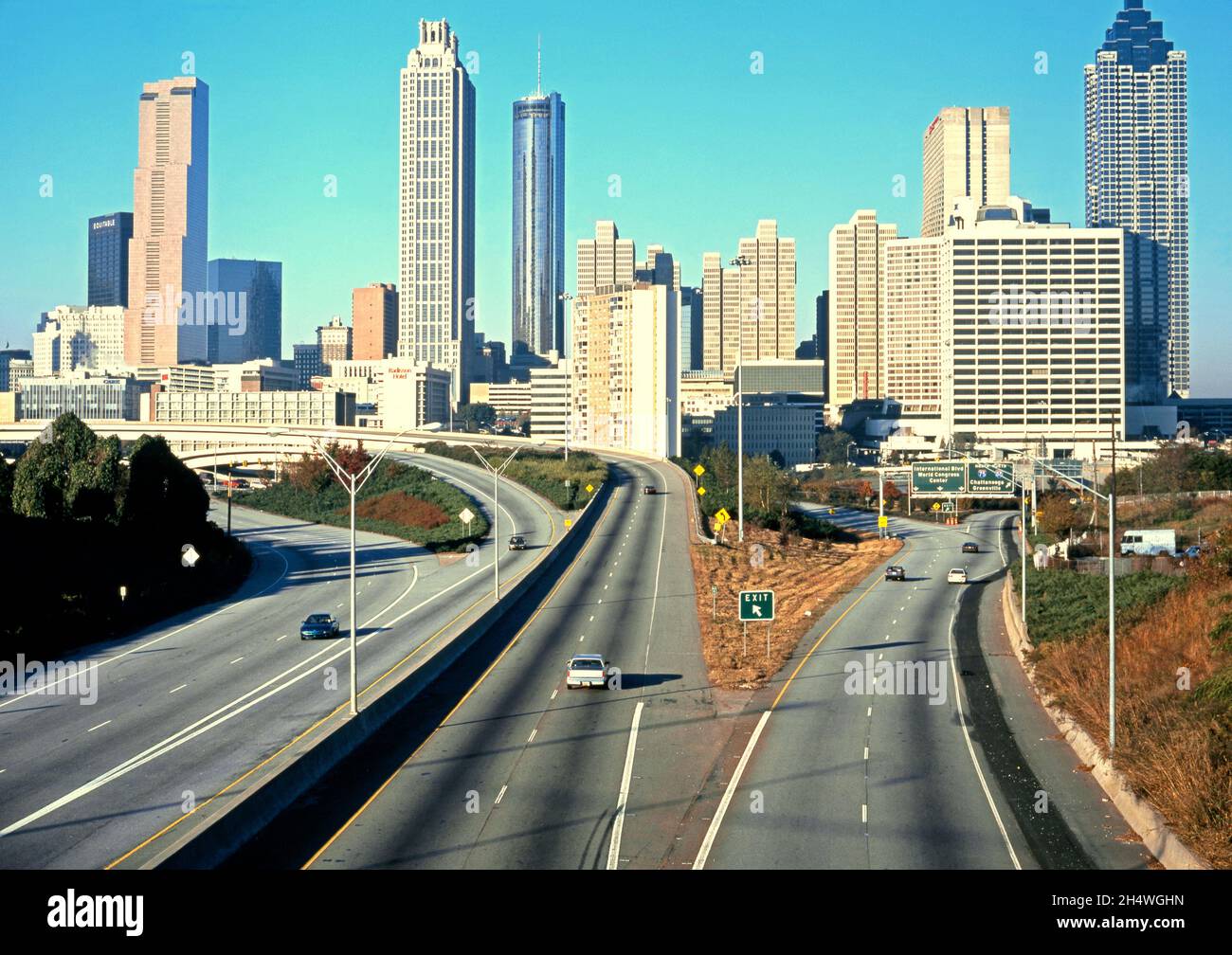City skyline and highways, Atlanta, Georgia, USA Stock Photo - Alamy