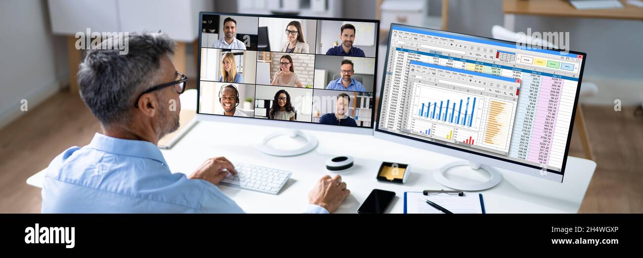 Video call screens hi-res stock photography and images - Alamy