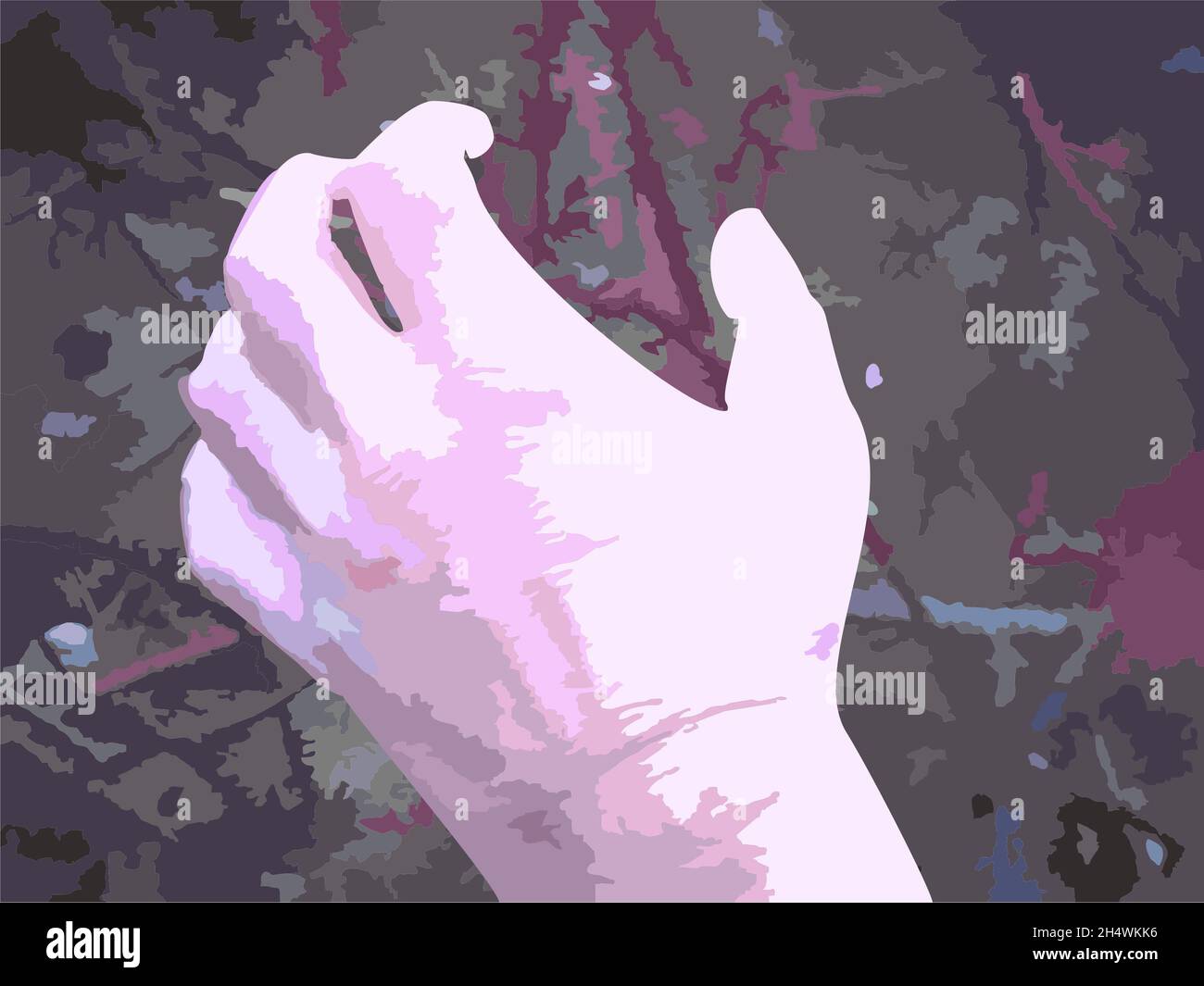 Human hand against dark grungy background for your designs. The hand of ...